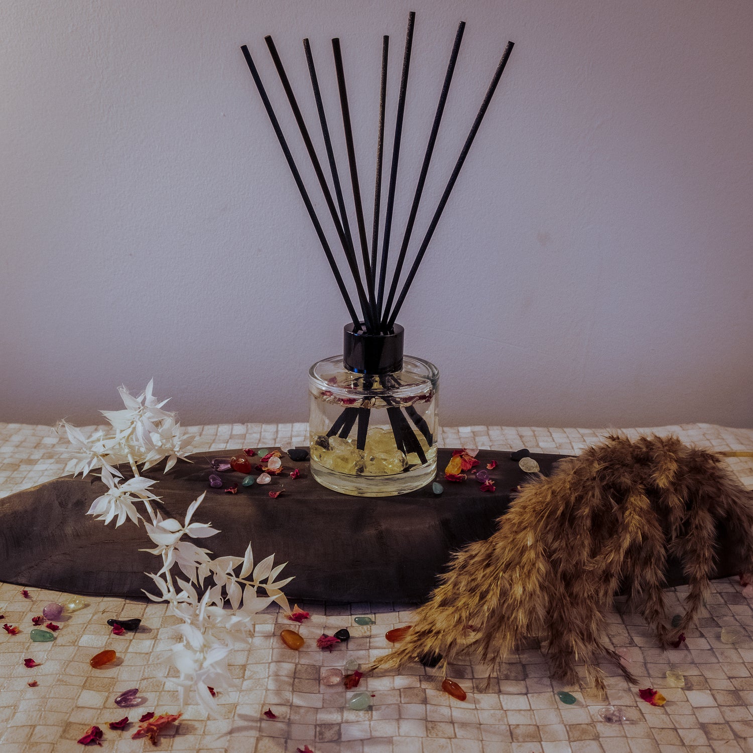 The Botanical & Crystal Infused Reed Diffuser – Senti Creations